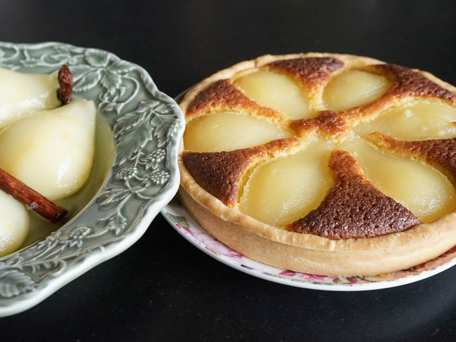 Tarte Bourdaloue aux poires et crème d'amande - Recette par Chef Simon