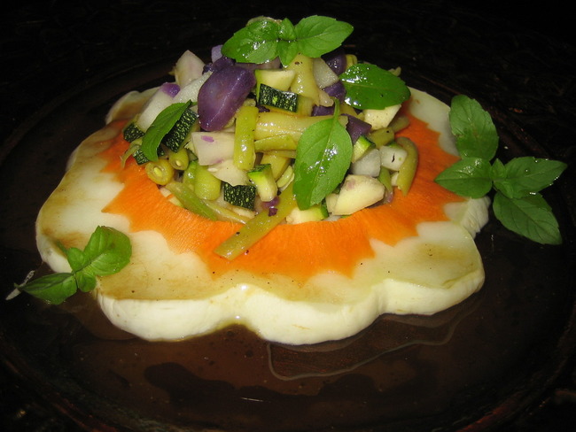 Salade de pâtisson et de petits légumes - Recette par emma.cuisine