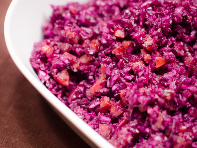 Salade de chou rouge aux lardons - Recette par Piratage Culinaire