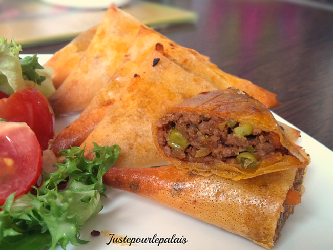 Samoussas au boeuf épicé - Recette par Juste pour le palais