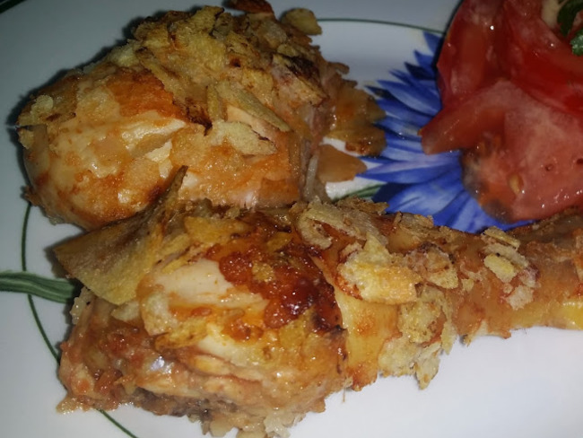 Poulet aux chips au four - Recette par Catalina - Le Blog de Cata