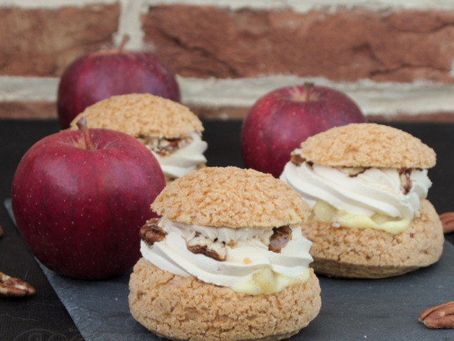 Le Pom'chou : Choux à la pomme et chocolat Dulcey - Recette par Karine ...