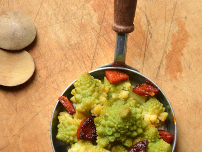 Poêlée de choux romanesco - Recette par Petite Cuillère et Charentaises