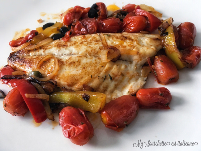 Filet de dorade aux légumes du sud - Recette par Ma fourchette est ...