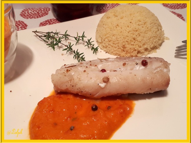 Dos de Colin au coulis de Poivron - Recette par Oh la gourmande