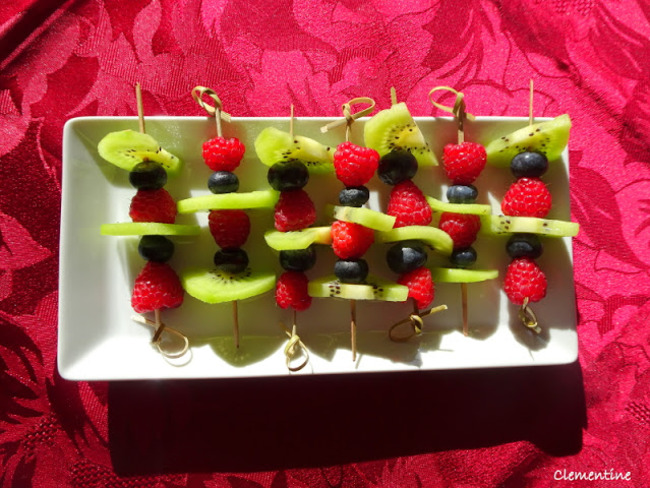 Brochettes de fruits - Recette par Clementine