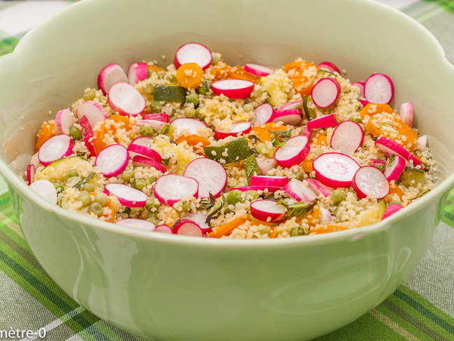 Salade de semoule, légumes de fin de printemps - Recette par kilometre-0