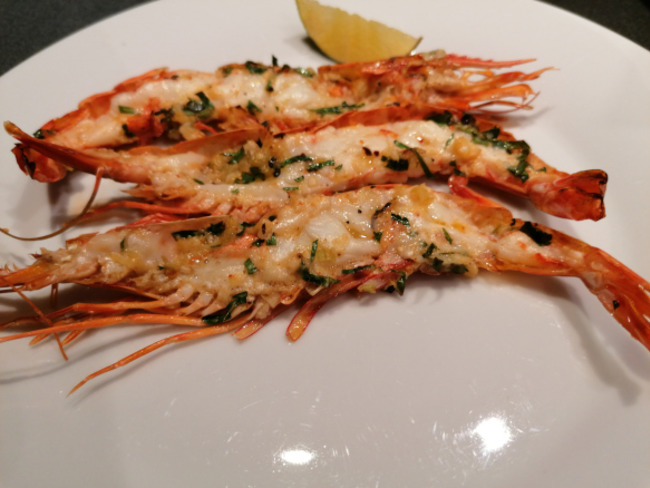 Gambas cameron marinées cuites au grill - Recette par Christopher Humbert
