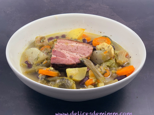Soupe-repas au lard fumé - Recette par Mimm