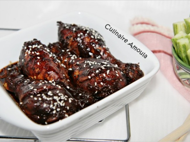 Poulet laqué au miel - Recette par CulinaireAmoula