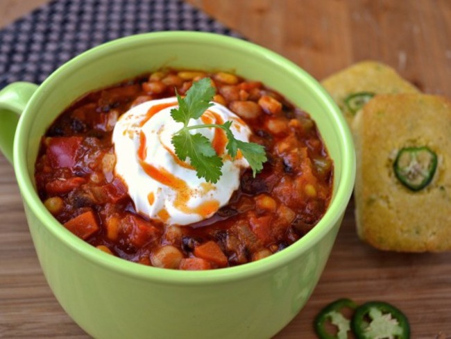 Chili sin carne : un chili végétarien - Recette par Catherine Cuisine
