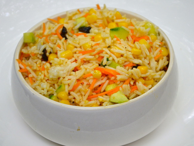 Salade de riz aux légumes - Recette par La p'tite cuisine de Pauline