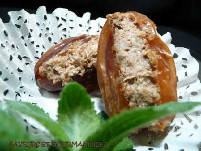 Dattes farcies salées - Recette par Nadji