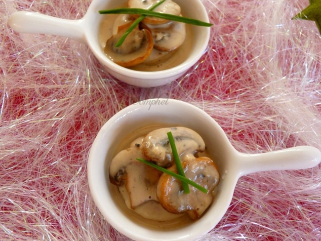 *Mini cassolette boudin blanc,champignons et foie gras* - Recette par ...